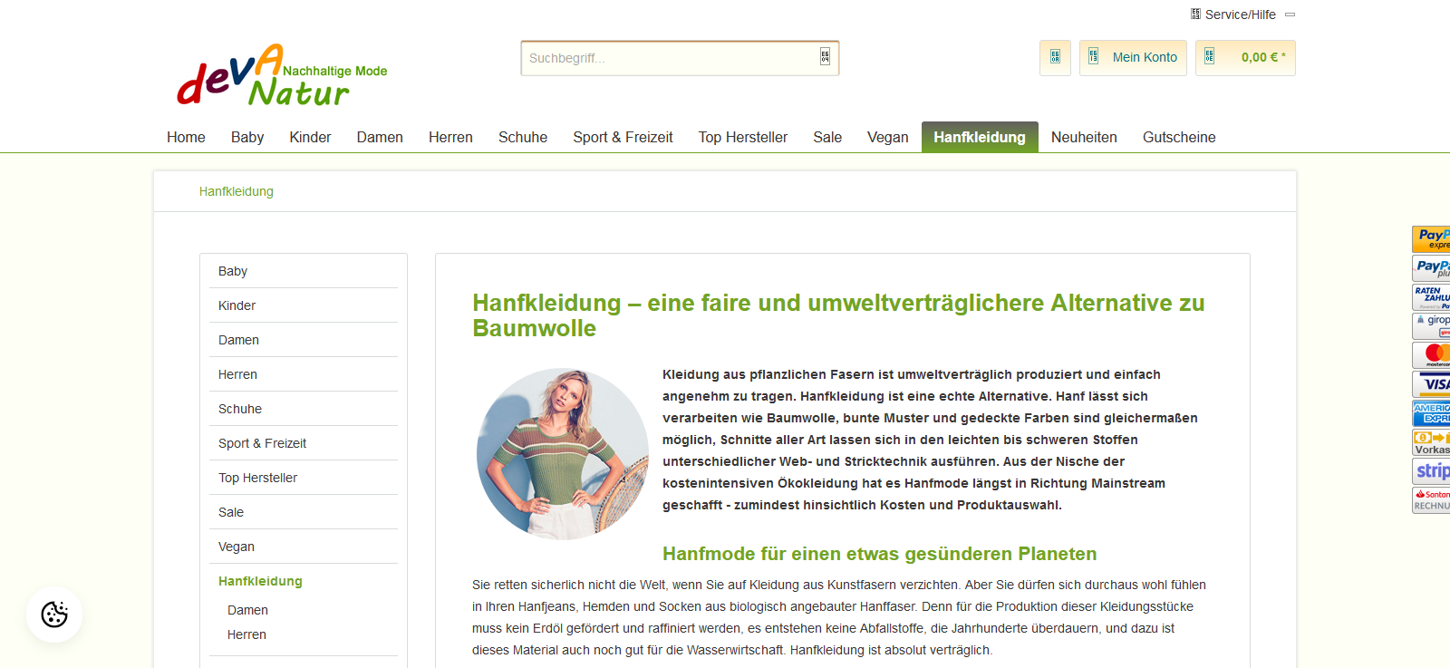 Deva-Natur Hanfkleidung - Hanf City